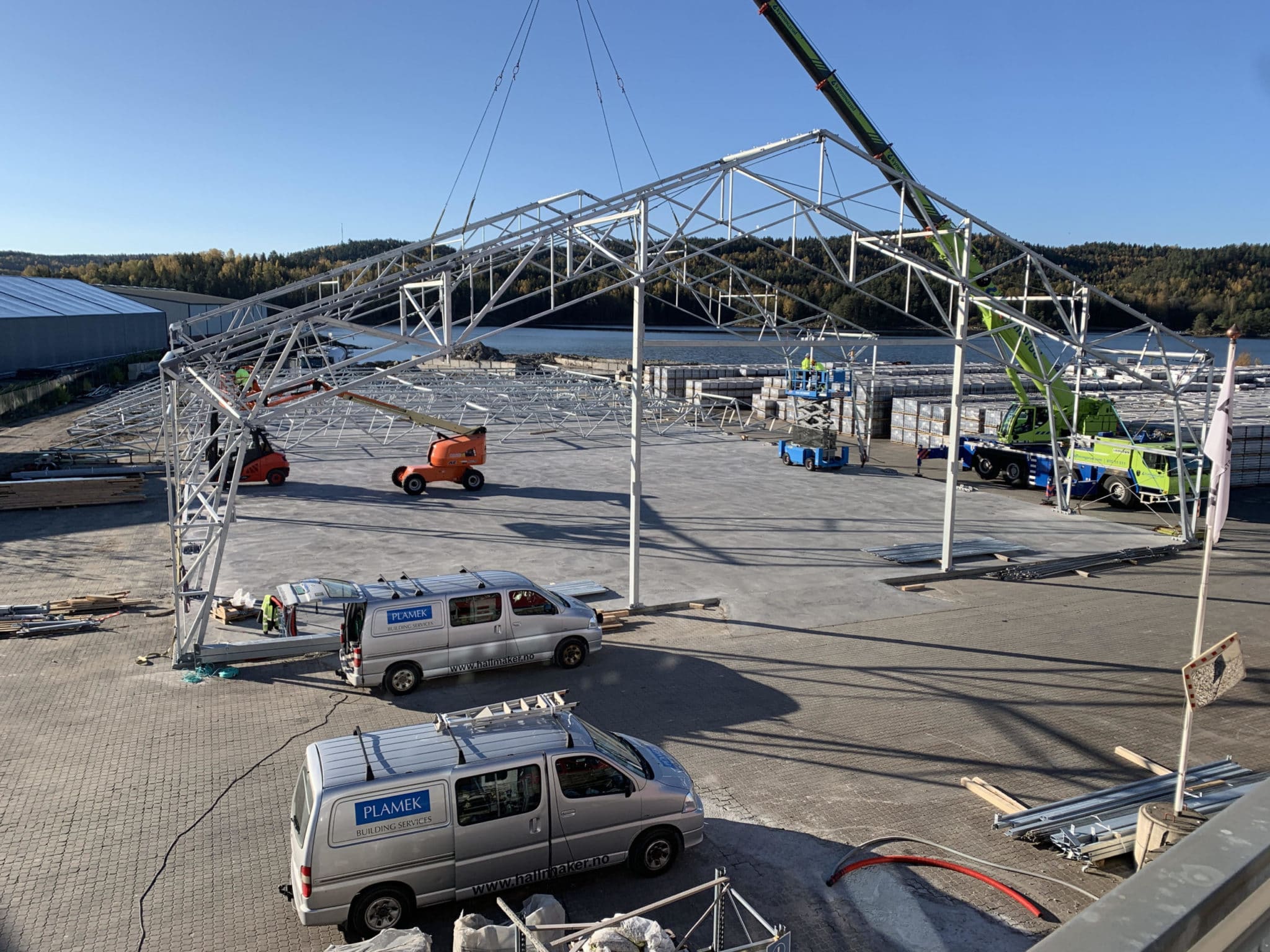 Montering av RUBB-hall i Skien – Rubb Building Systems